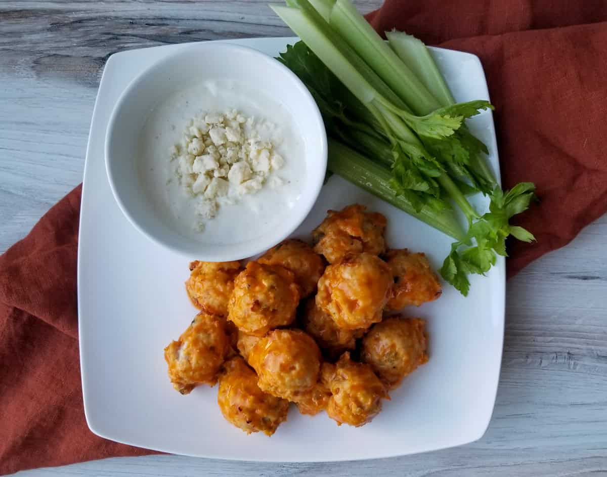 Buffalo Chicken Meatballs - Casual Foodist