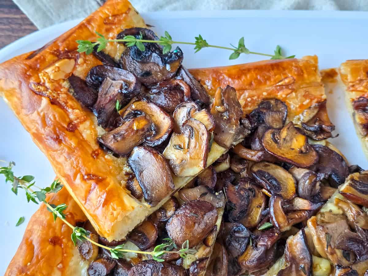 Mushroom Puff Pastry Tart - Casual Foodist