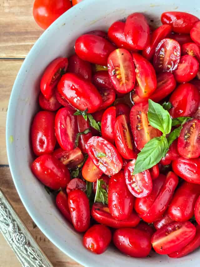 Balsamic Marinated Tomatoes - Casual Foodist