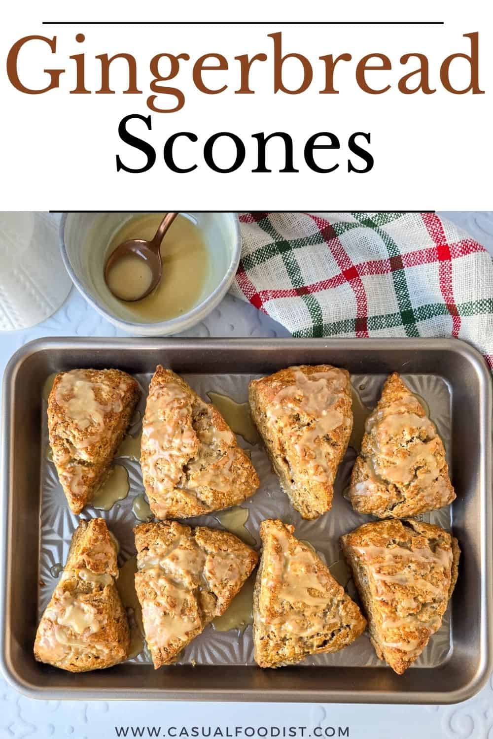 Gingerbread Scones with Maple Glaze - Casual Foodist